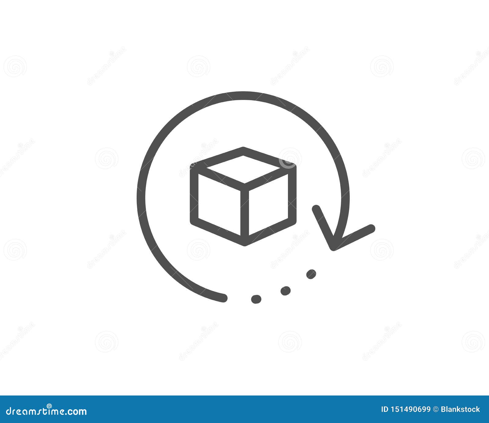 Return Package Line Icon. Delivery Parcel Sign. Cargo Goods Box. Vector ...