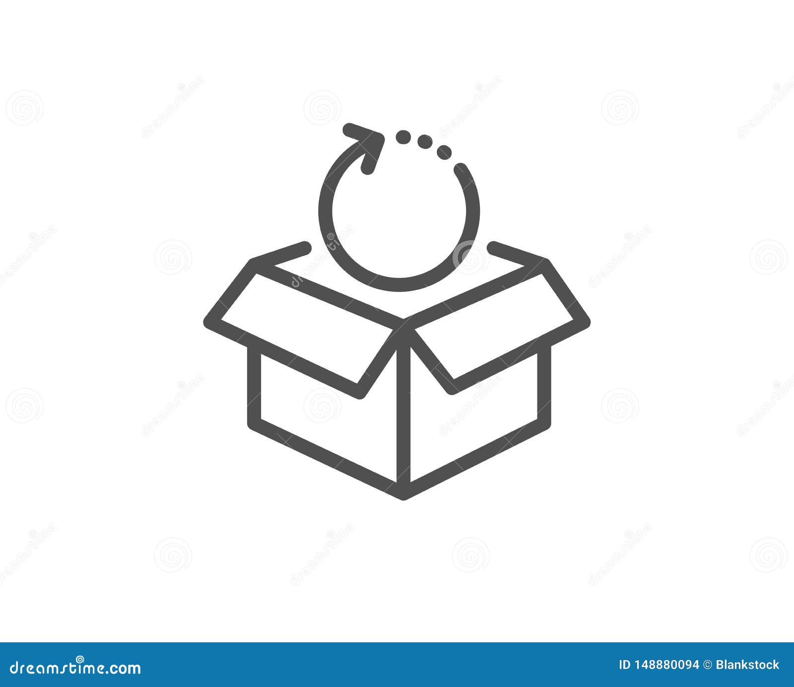 Return Package Line Icon. Delivery Parcel Sign. Cargo Goods Box. Vector ...