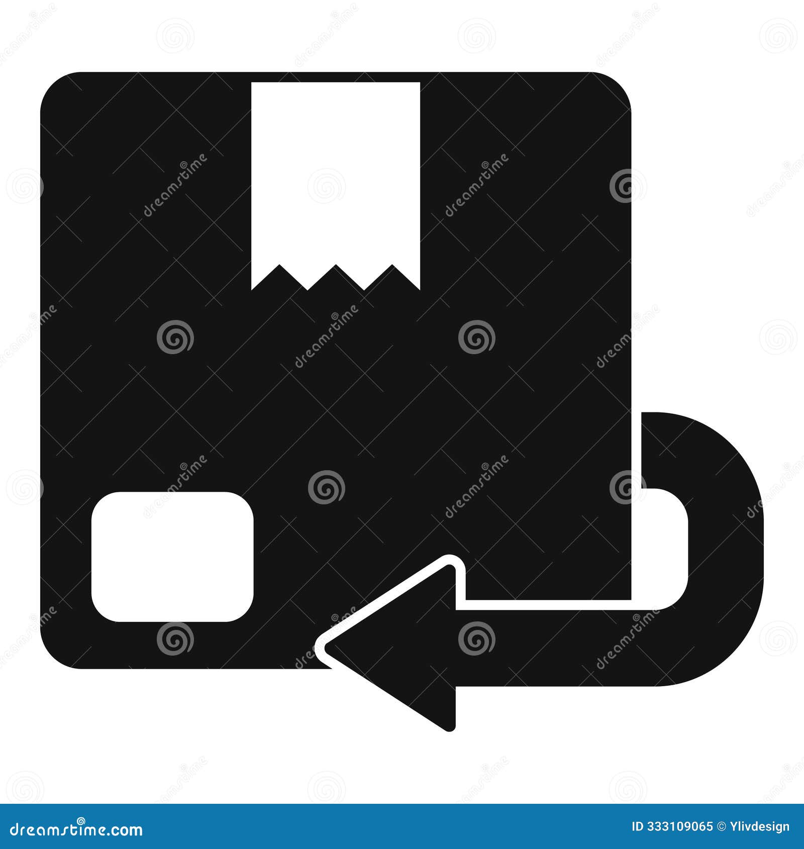 Return Parcel with Arrow Sign Representing Returning Process Stock ...