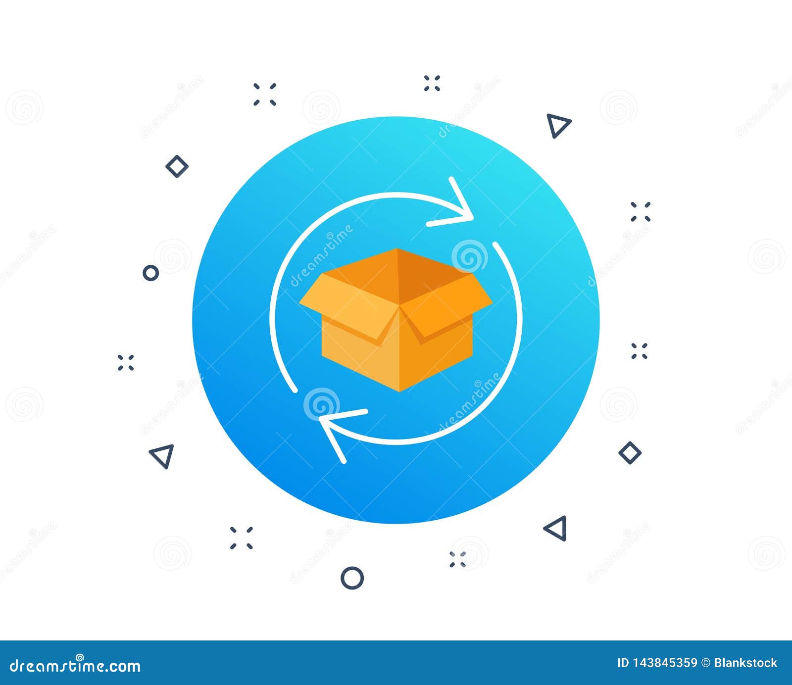 Return Parcel Icon. Exchange of Goods Sign. Package Tracking Symbol ...