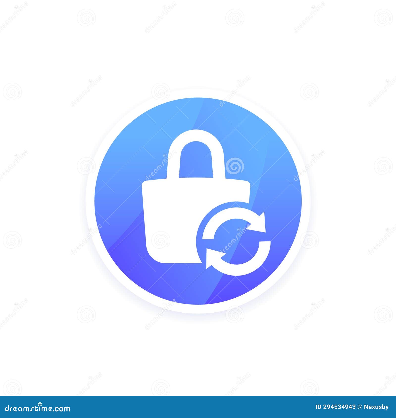 Return Policy Round Icon with a Bag Stock Vector - Illustration of ...