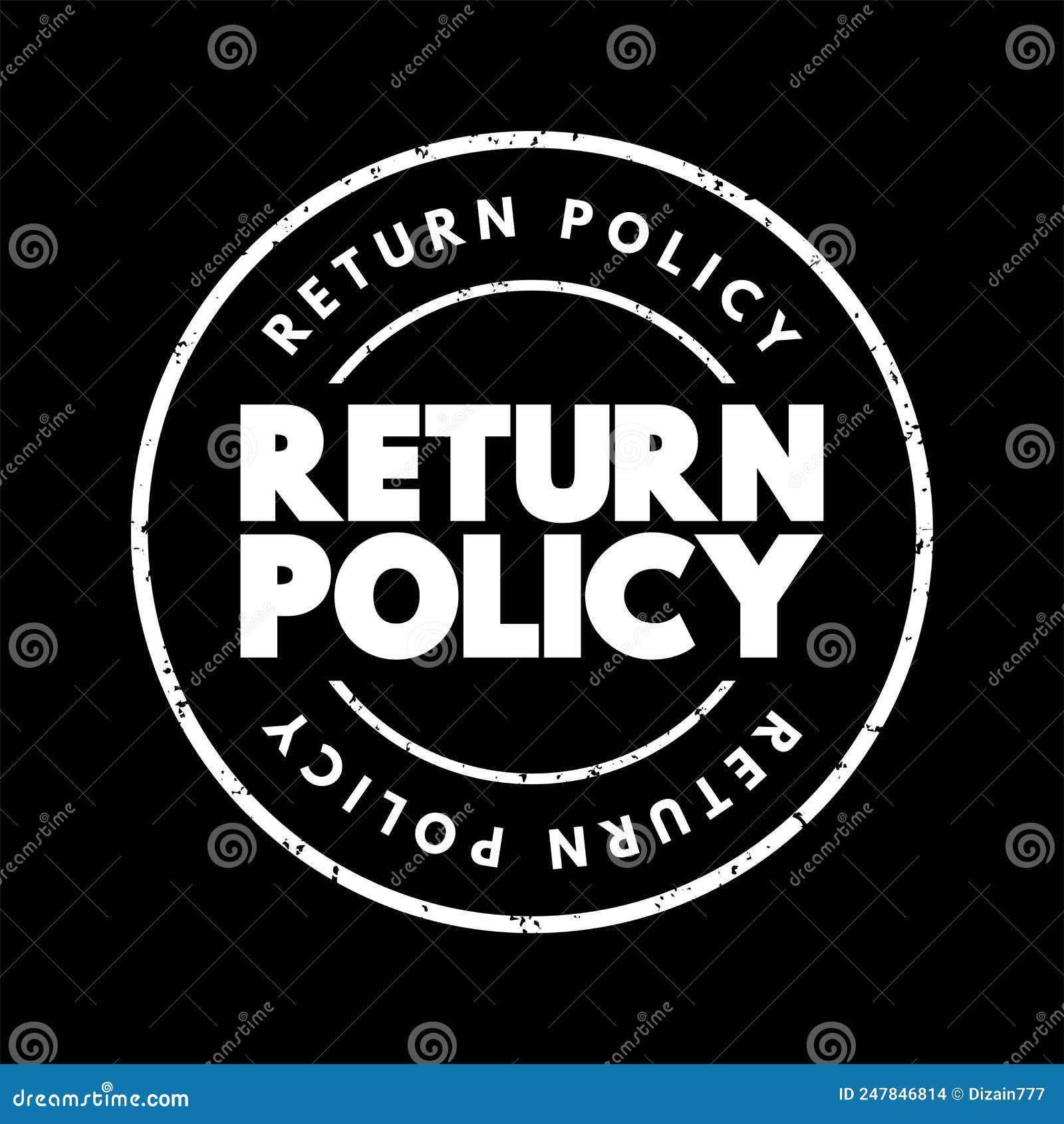 Return Policy Text Stamp, Concept Background Stock Illustration ...