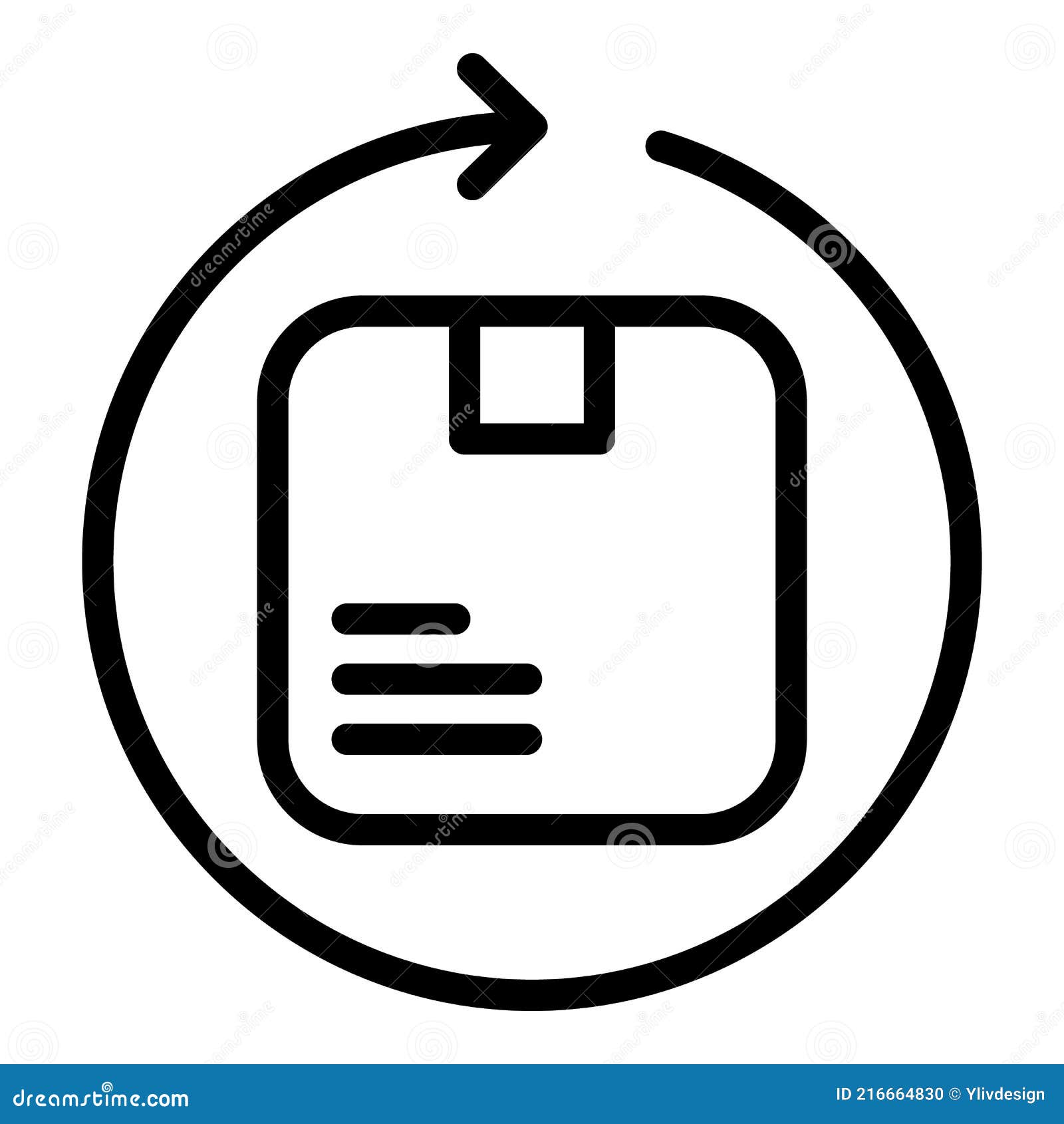 Return Process Icon, Outline Style Stock Vector - Illustration of black ...