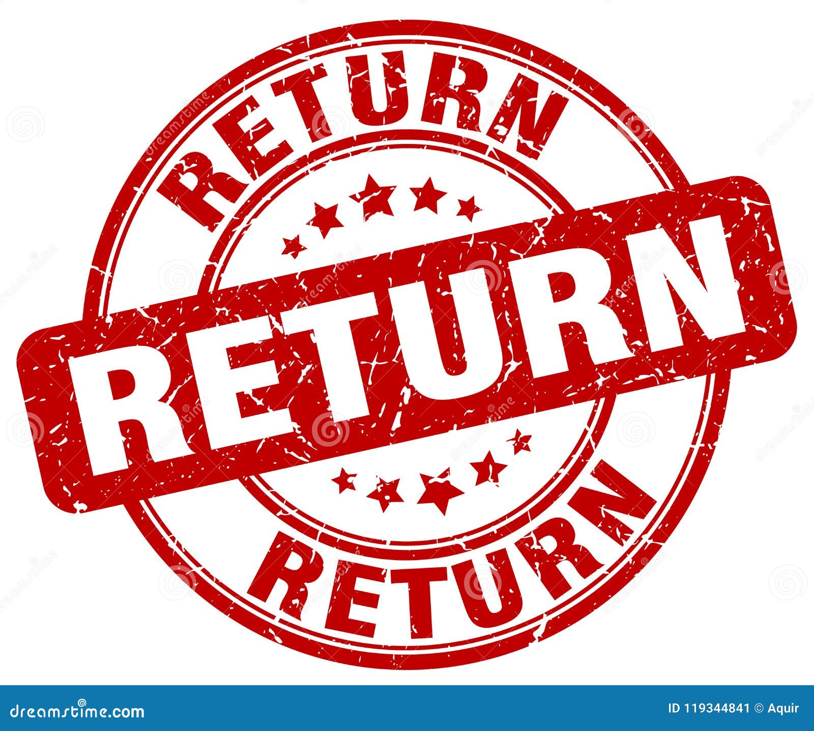 Return red stamp stock vector. Illustration of label - 119344841