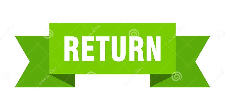 Return ribbon. stock vector. Illustration of paper, element - 153853748