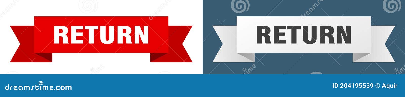 Return Ribbon. Return Isolated Paper Sign. Banner Stock Vector ...