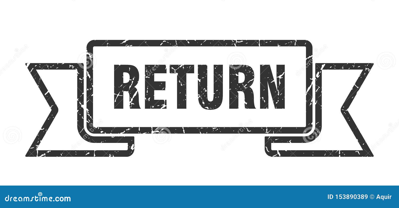 Return ribbon. stock vector. Illustration of label, sign - 153890389