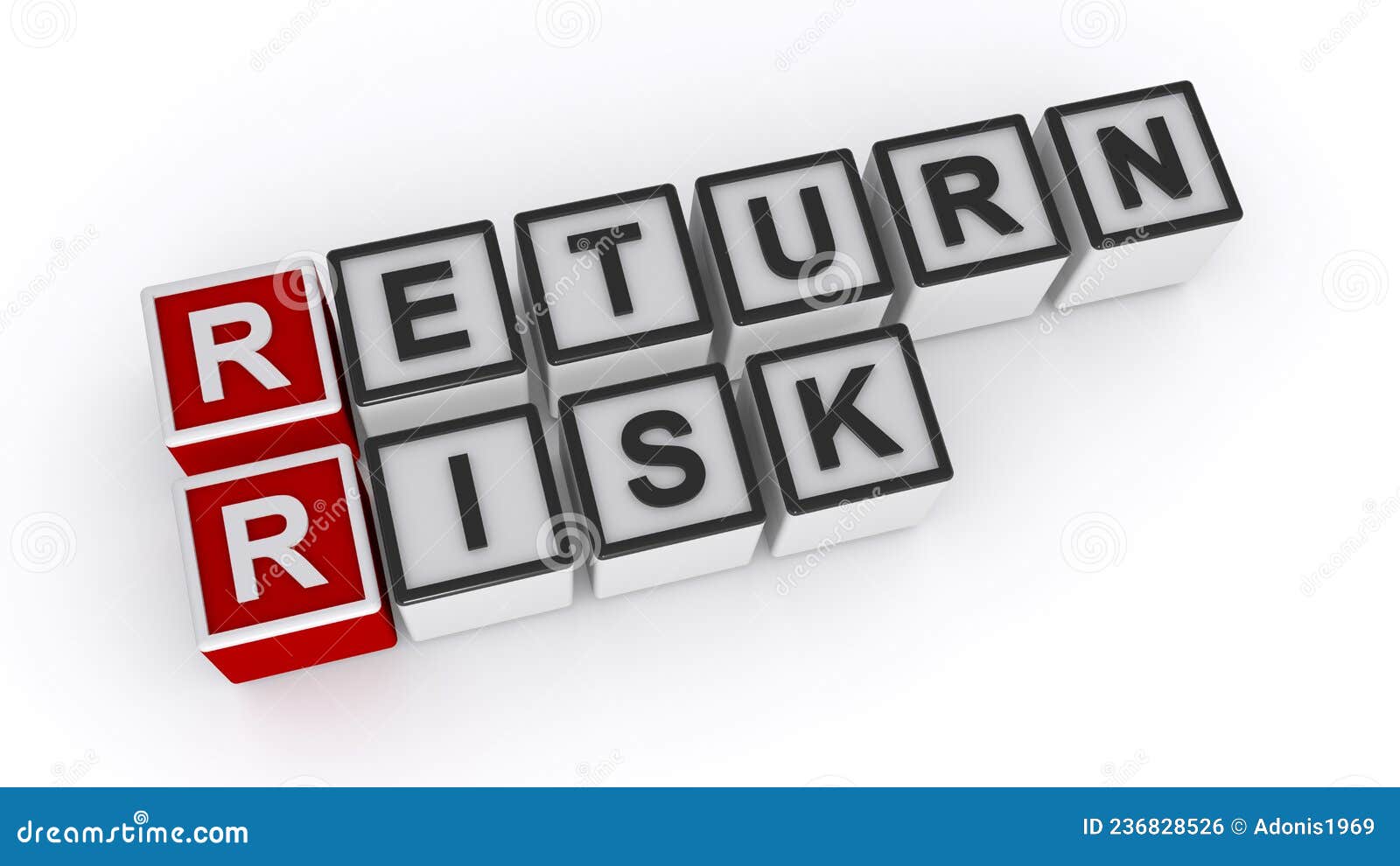 Return Risk Word Block on White Stock Illustration - Illustration of ...