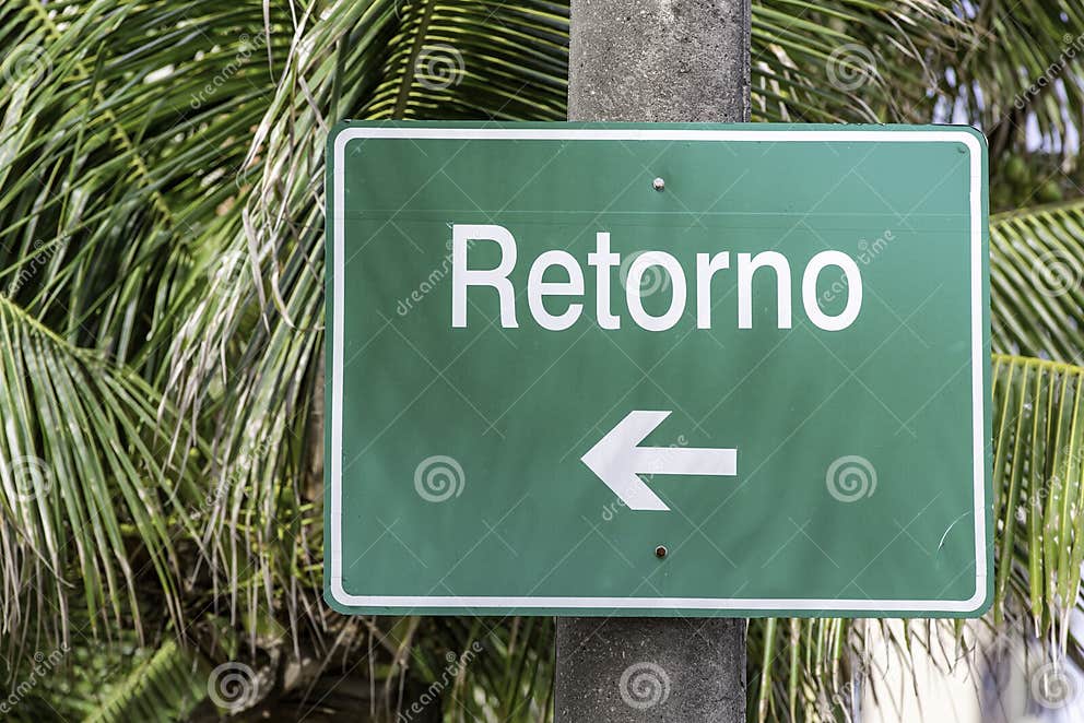 Return road sign stock photo. Image of cycle, progress - 29282652