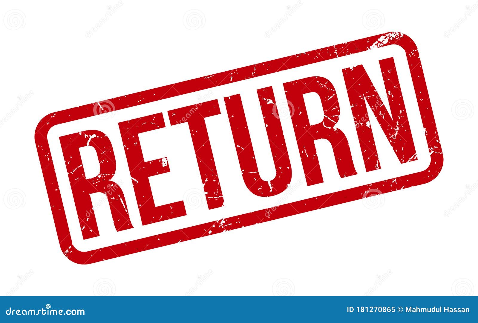 Return Rubber Stamp. Red Return Rubber Grunge Stamp Seal Vector ...