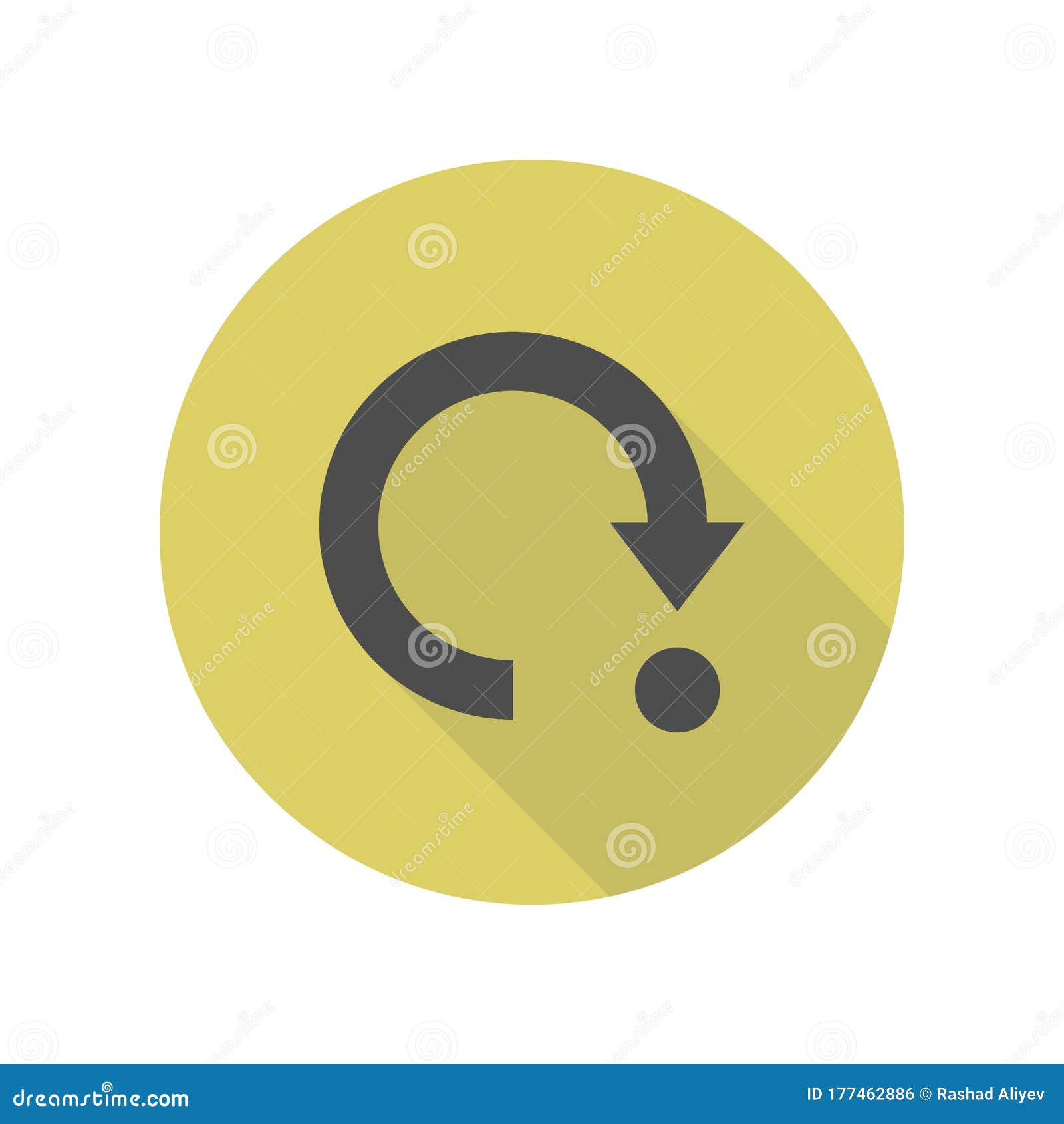 Return Sign Long Shadow Icon. Simple Glyph, Flat Vector of Web Icons ...