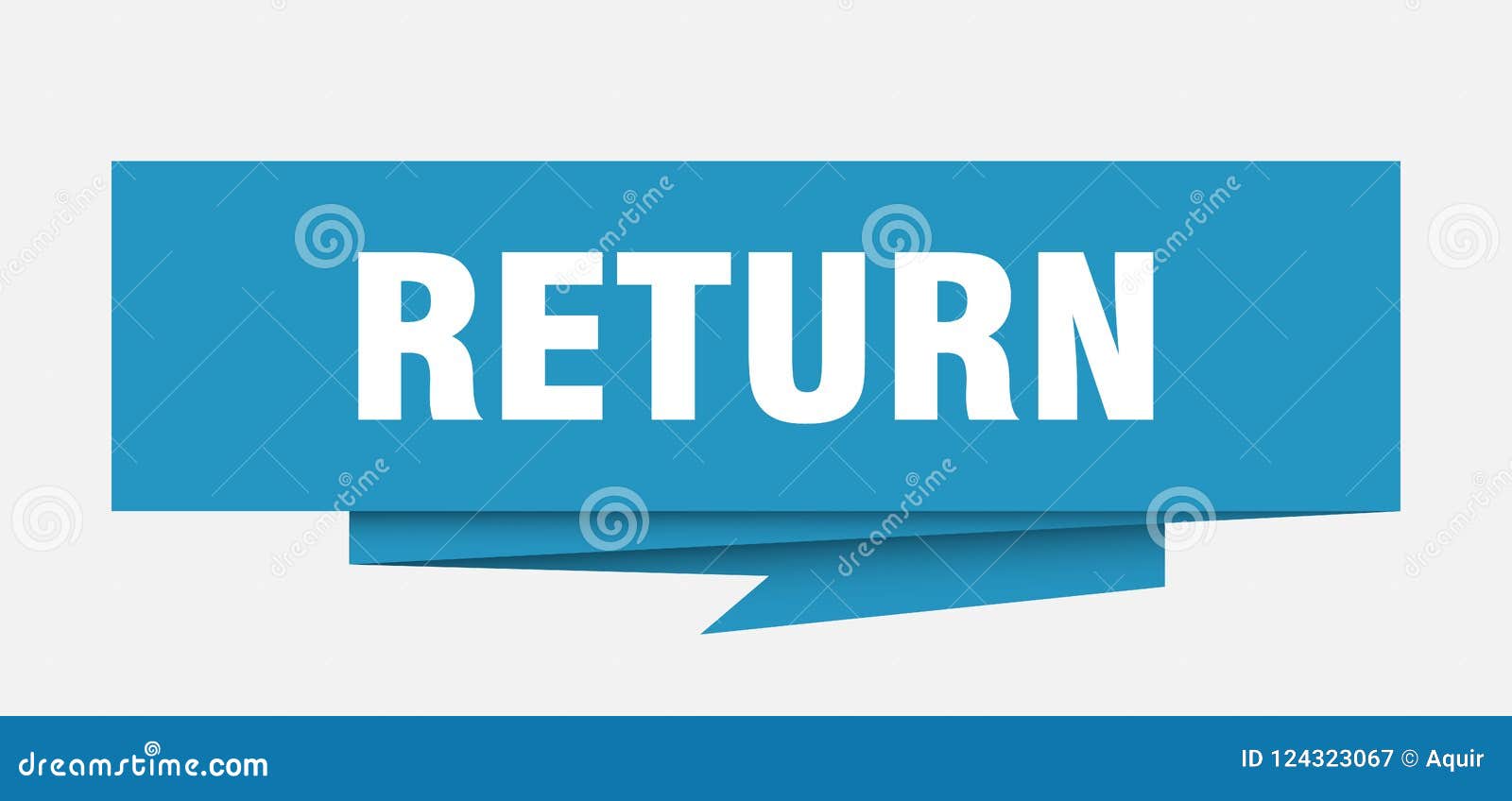Return stock vector. Illustration of design, sign, flyer - 124323067