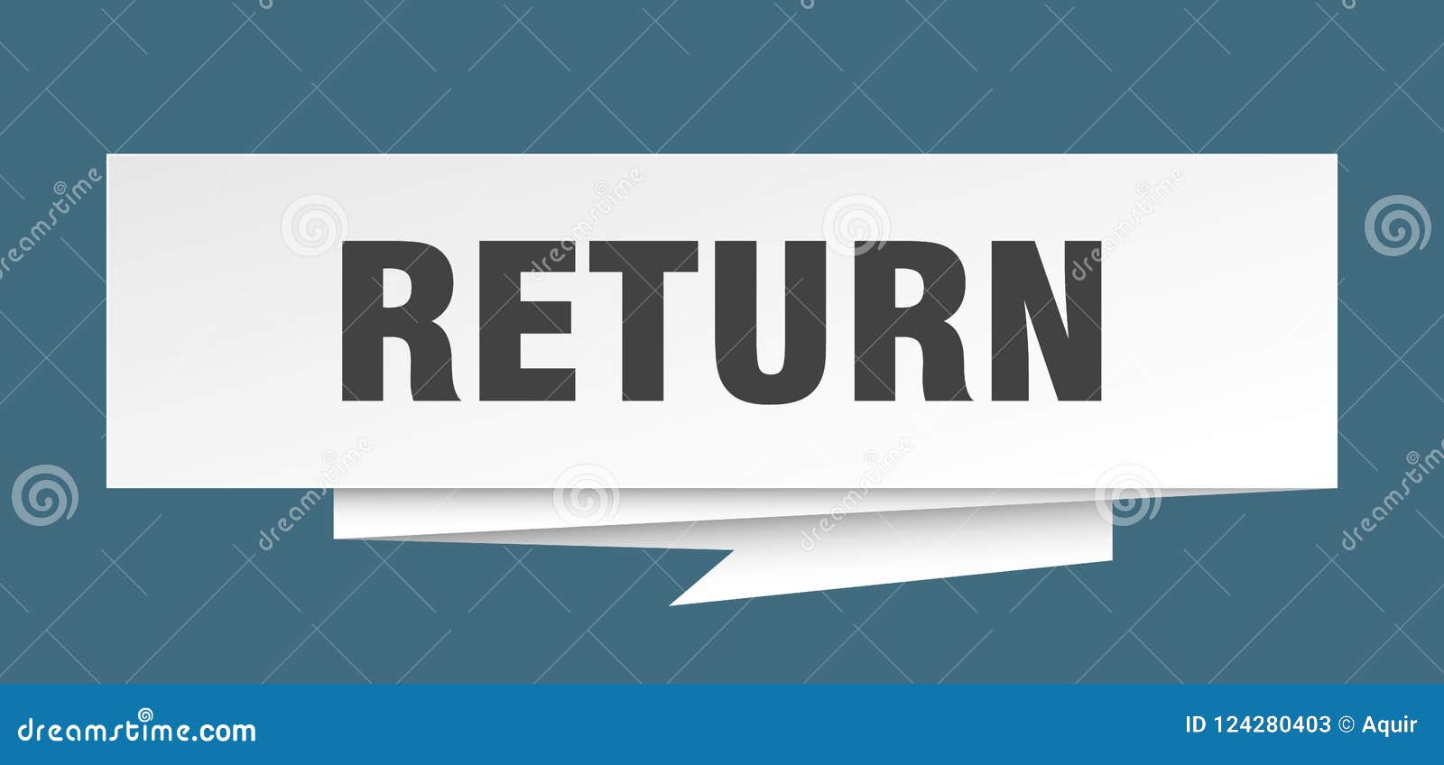 Return stock vector. Illustration of mark, flat, bubble - 124280403