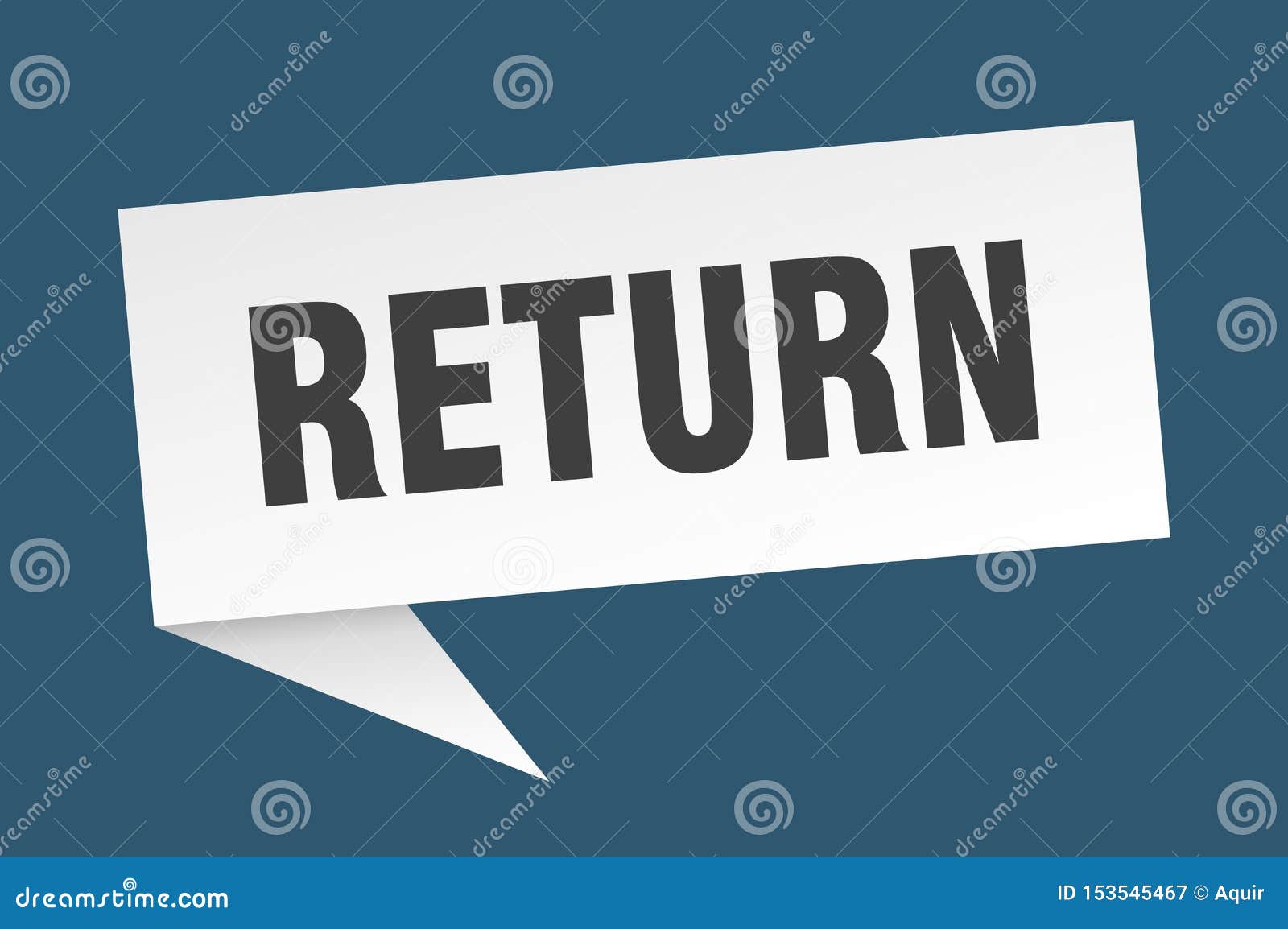 Return speech bubble. stock vector. Illustration of peeler - 153545467