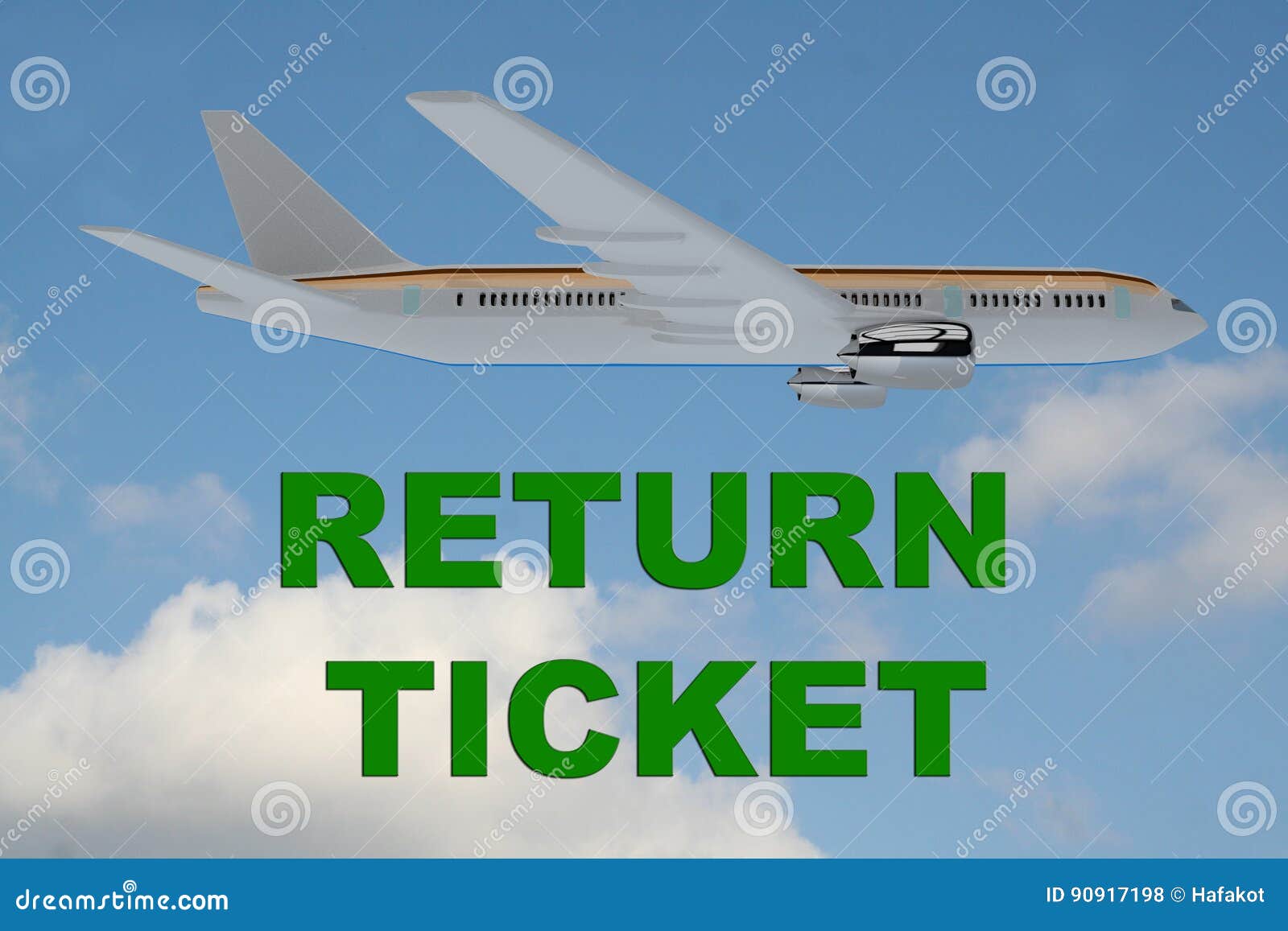 Return Ticket concept stock illustration. Illustration of luggage ...