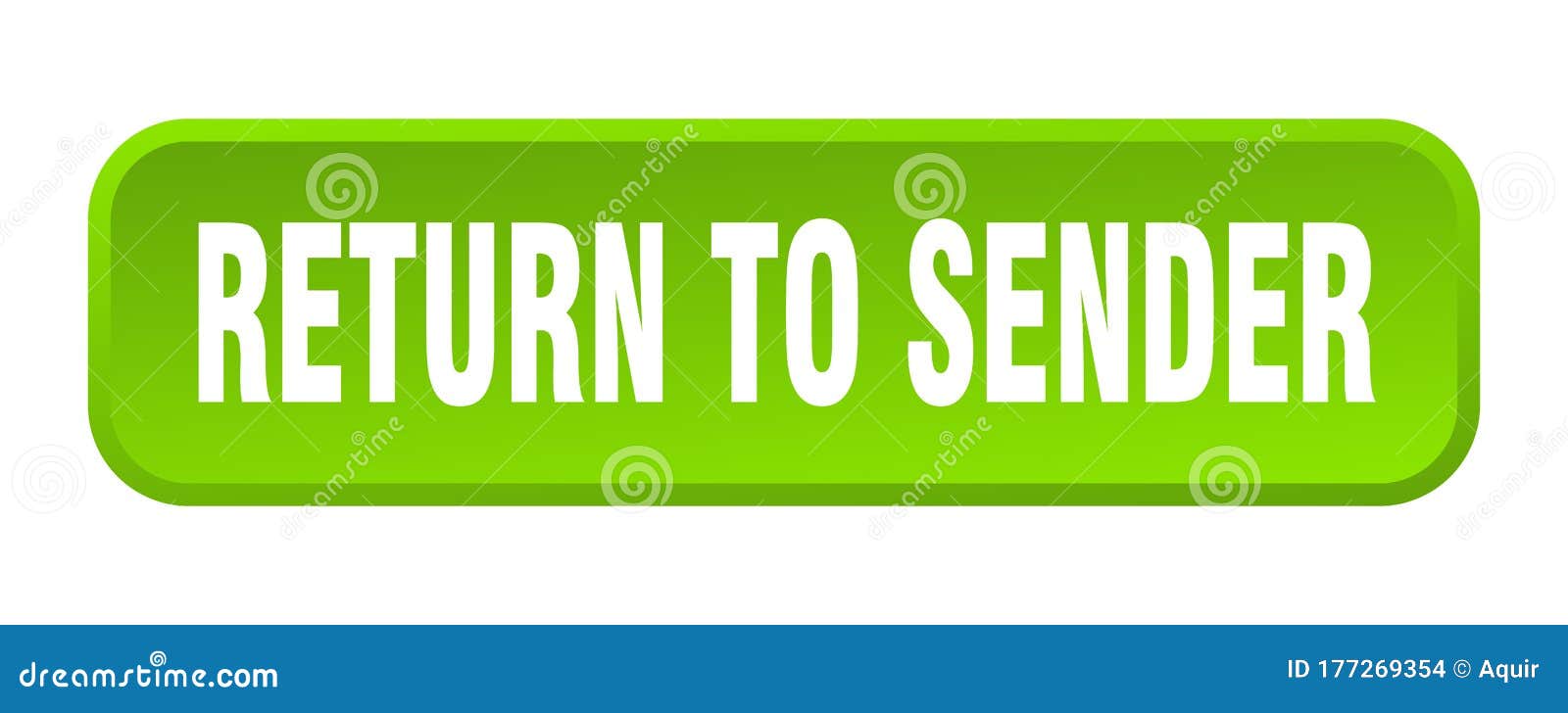 Return To Sender Button. Return To Sender Square 3d Push Button Stock ...