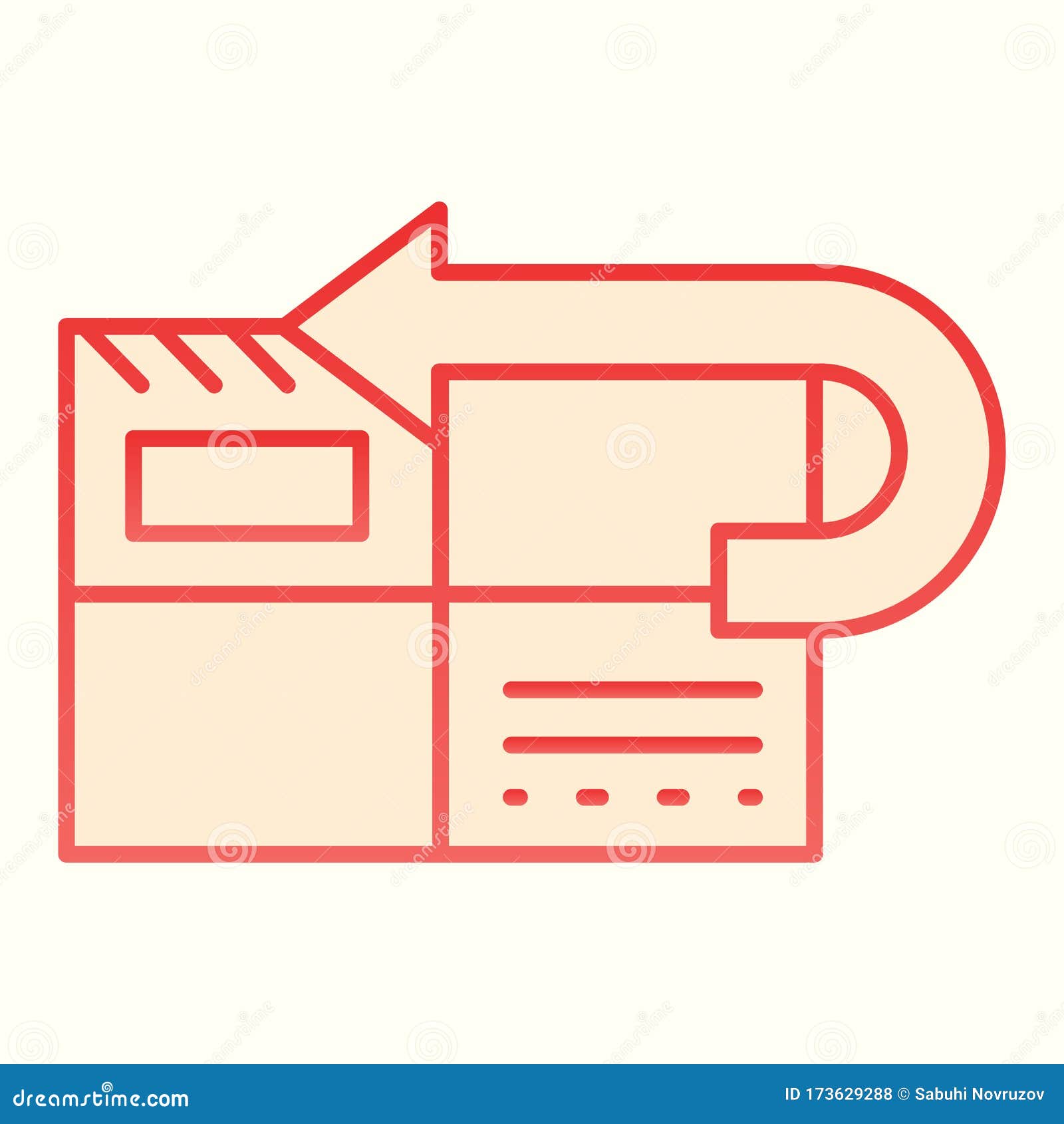 Return To Sender Line Icon. Returned Mail, Envelope with Curved Arrow ...