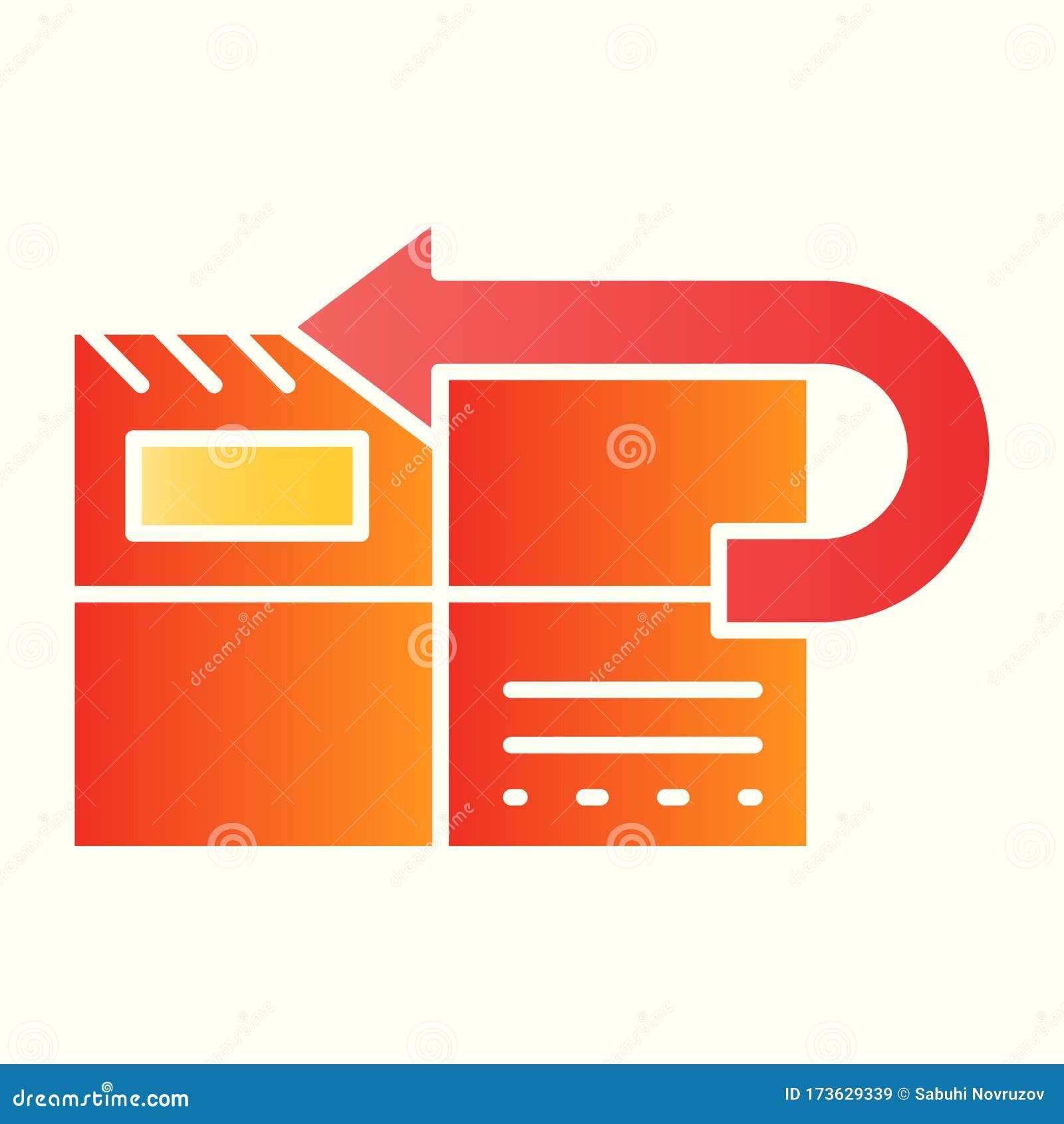 Return To Sender Line Icon. Returned Mail, Envelope with Curved Arrow ...