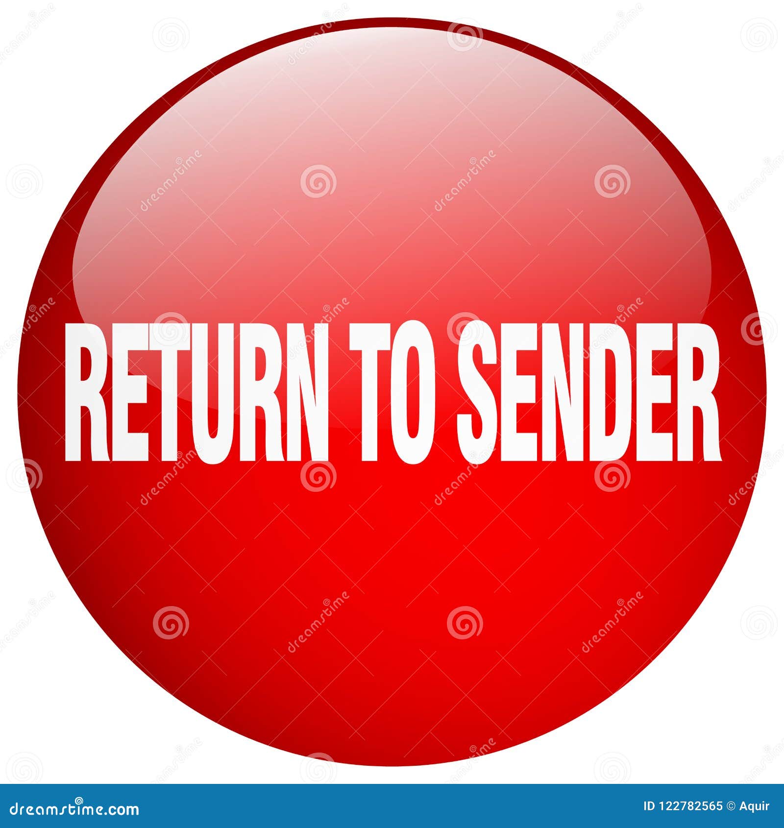 Return to sender button stock vector. Illustration of button - 122782565