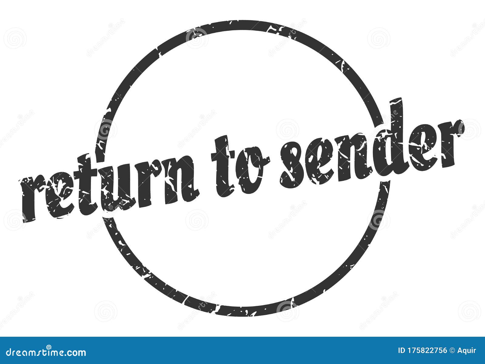 Return To Sender Sign. Return To Sender Round Vintage Stamp Stock ...