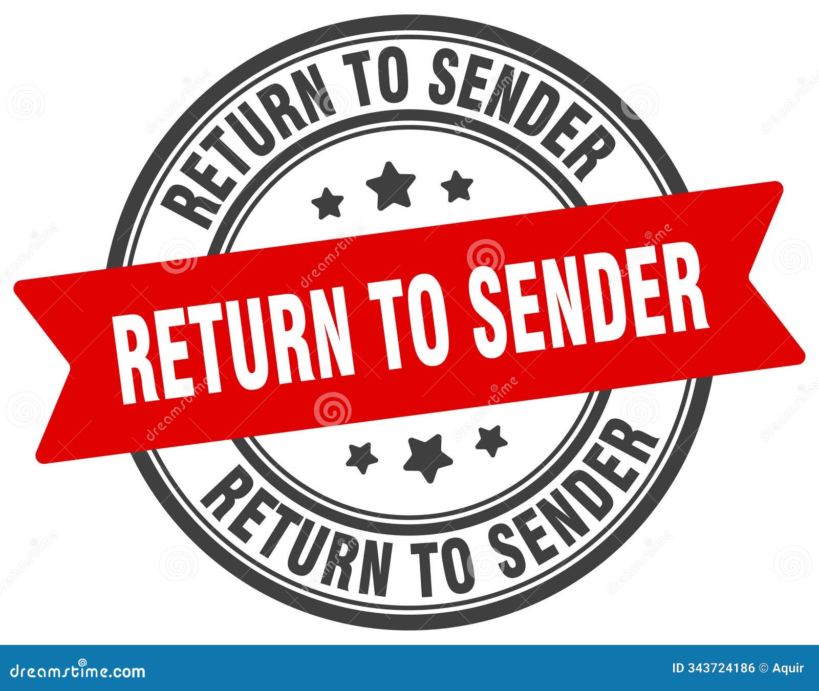 Return To Sender Stamp. Return To Sender Label on Transparent ...