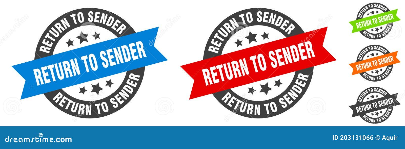 Return To Sender Stamp. Return To Sender Round Ribbon Sticker. Tag ...