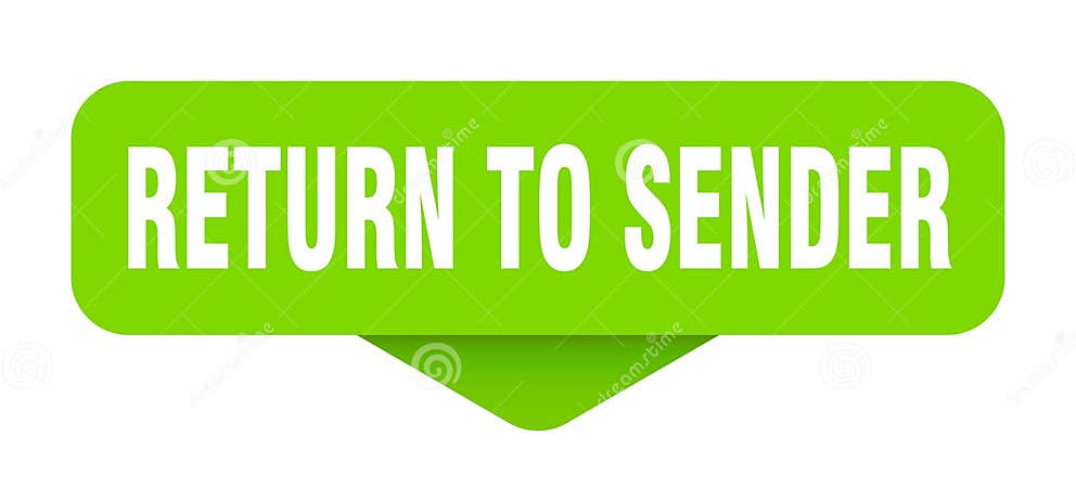 Return To Sender Sticker. Return To Sender Sign on Transparent ...
