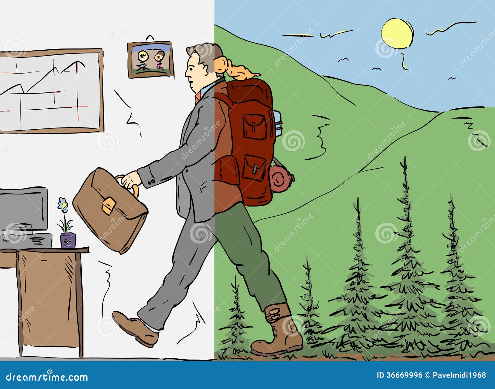 Return to work stock illustration. Illustration of outline - 36669996