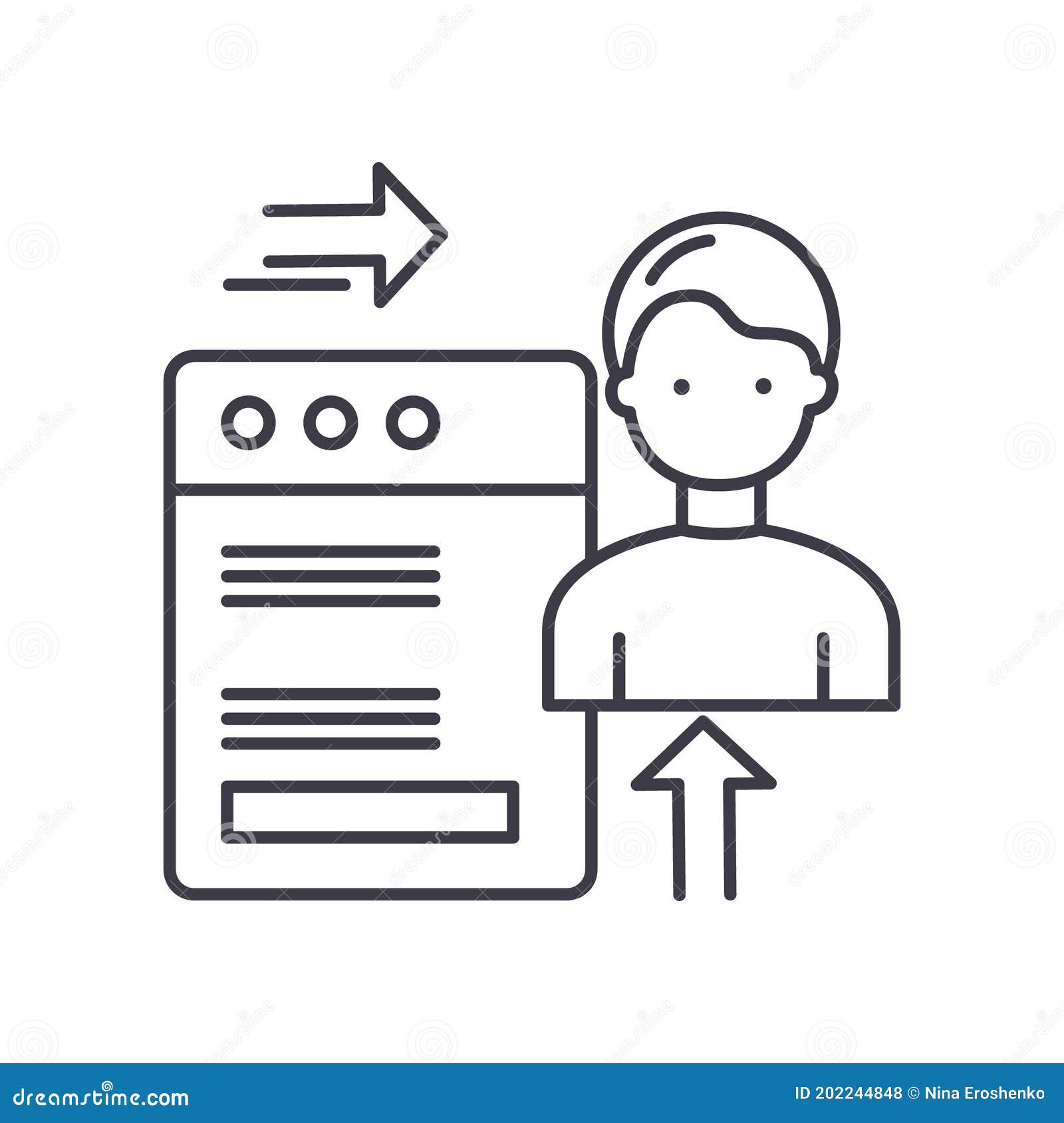 Return Visitors Concept Icon, Linear Isolated Illustration, Thin Line ...