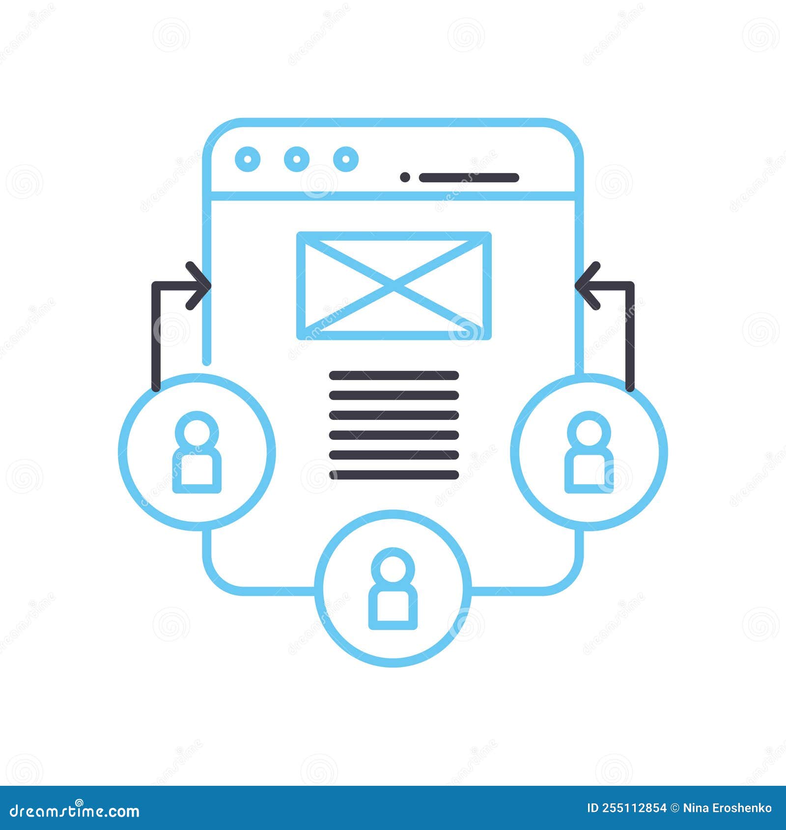 Return Visitors Line Icon, Outline Symbol, Vector Illustration, Concept ...