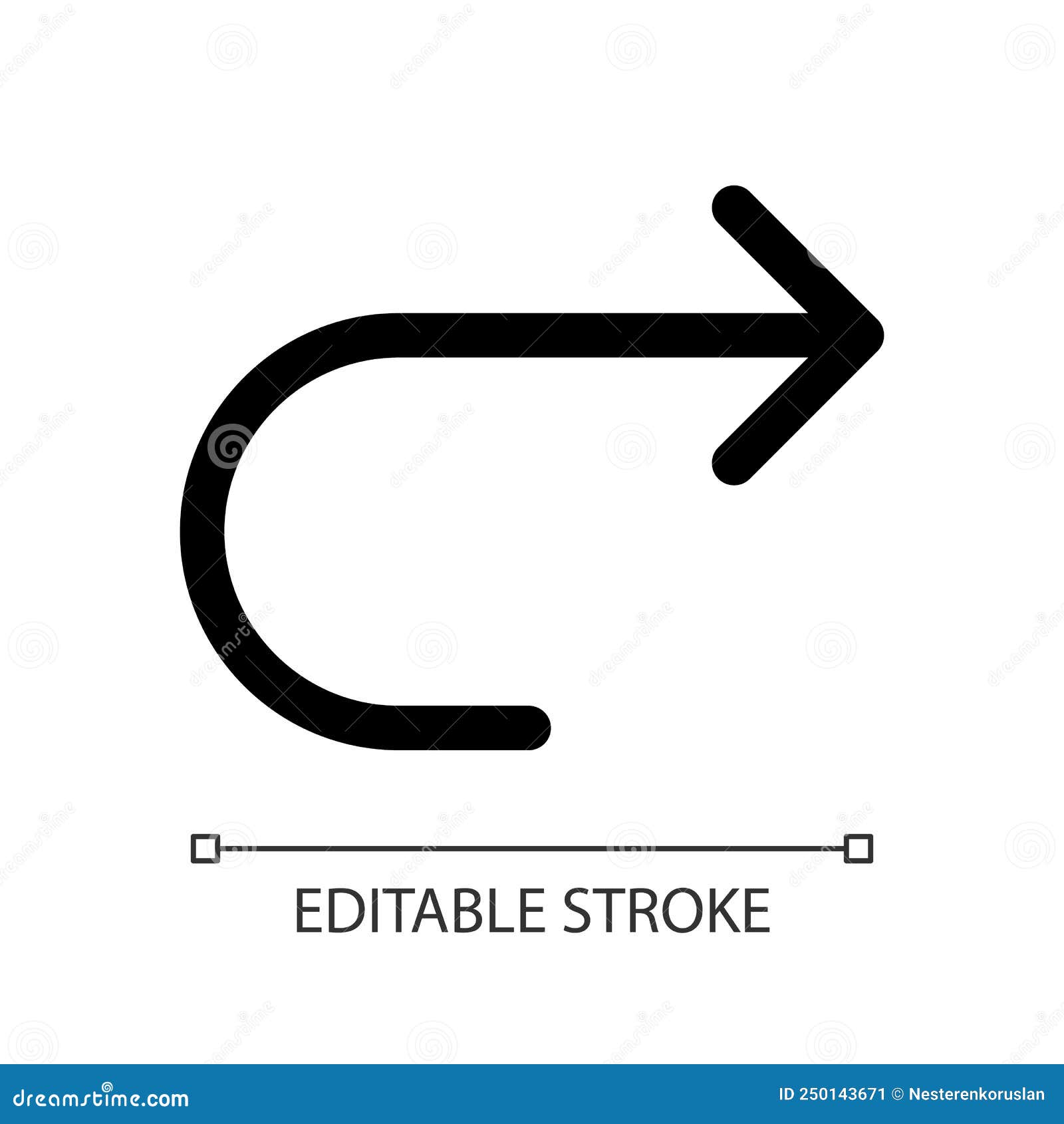 Return White Linear Ui Icon Stock Vector - Illustration of editable, previous: 250143671