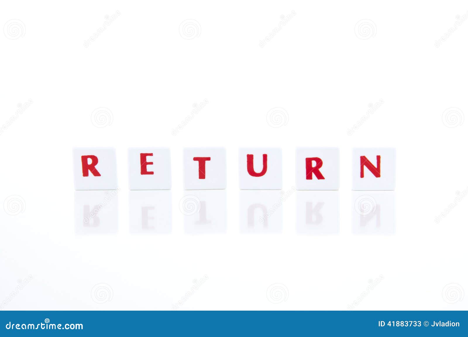 RETURN WORD MADE by LETTER PIECES Stock Image - Image of performance ...