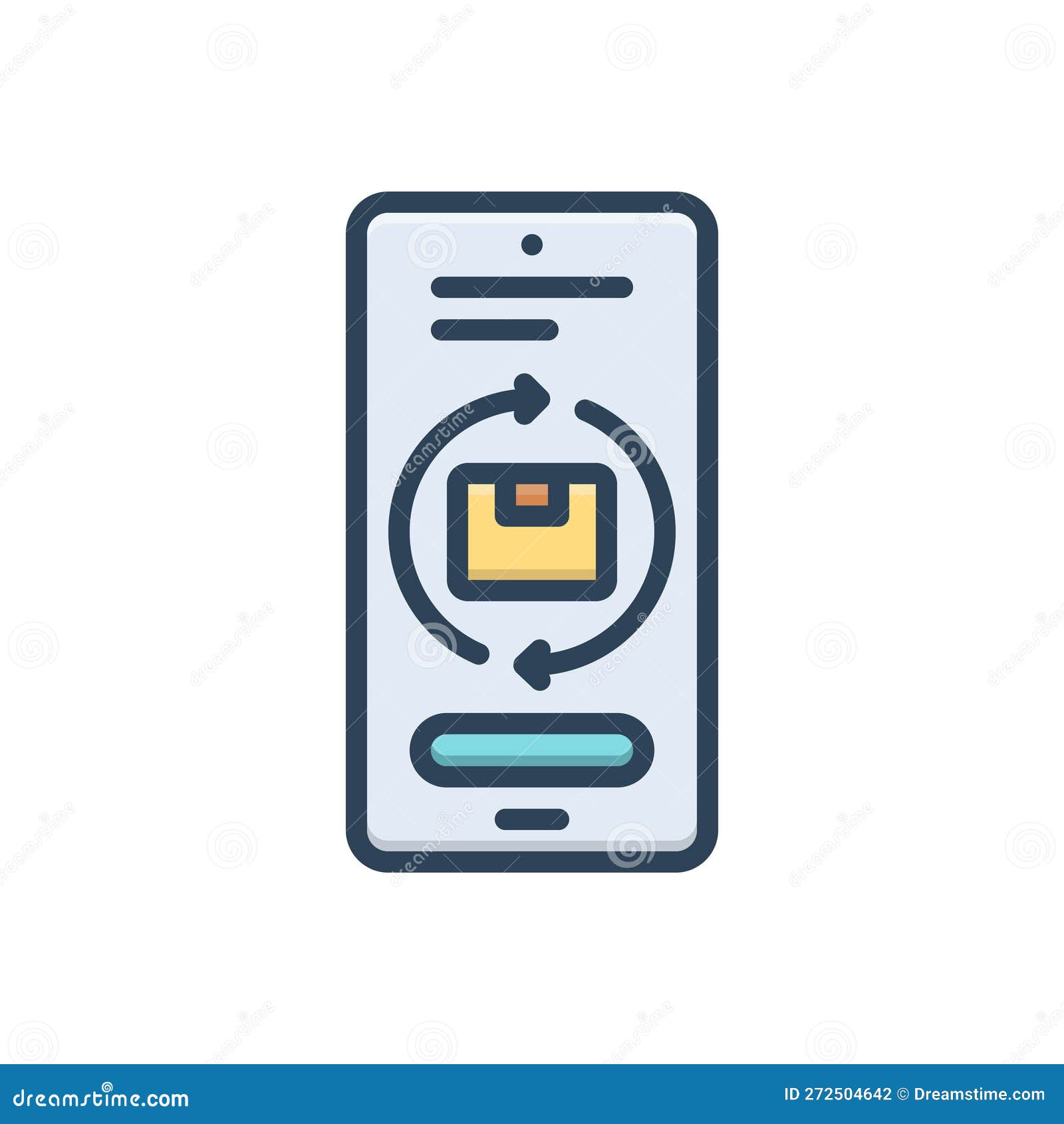 Color Illustration Icon for Returned, Exchanged and Repeated Stock ...