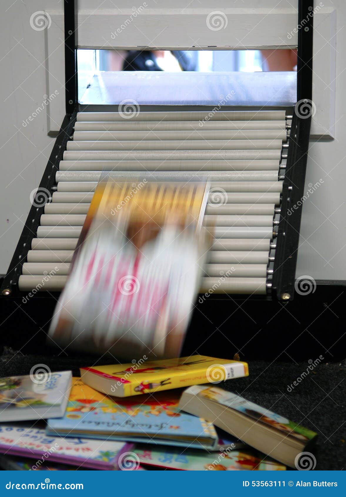 Returned library books stock image. Image of deposit - 53563111