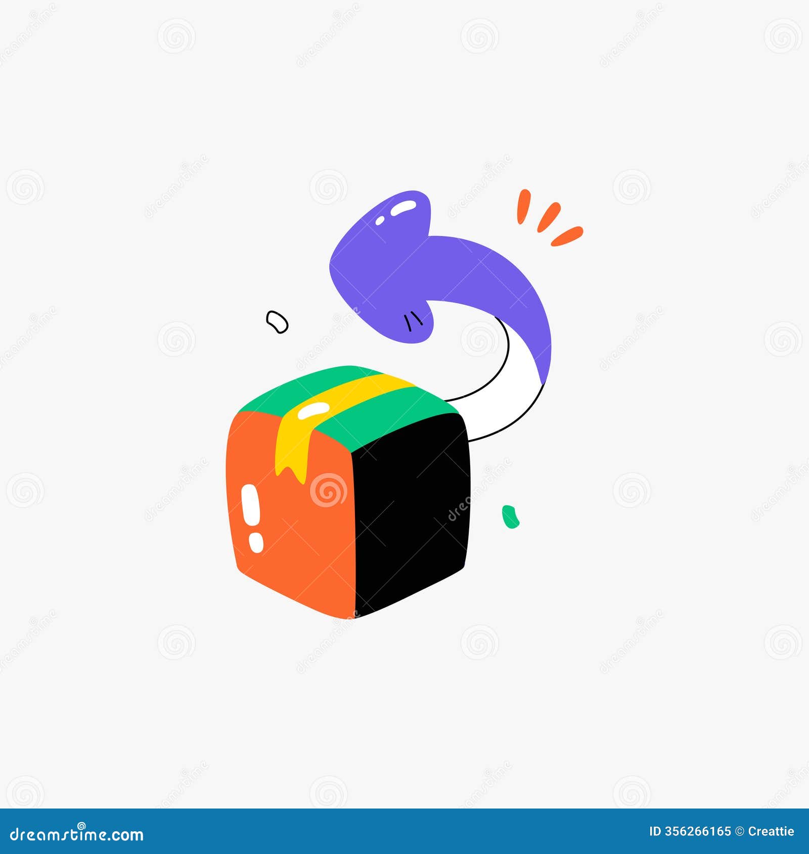 Returned Package in Flat Vector Illustration Symbolizing Product Return ...