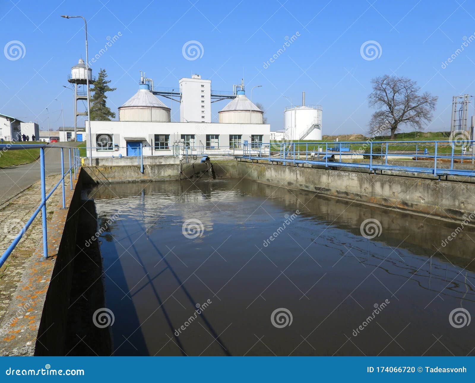 Returned Sludge Pool in the Area of Wwtp Stock Photo - Image of process ...