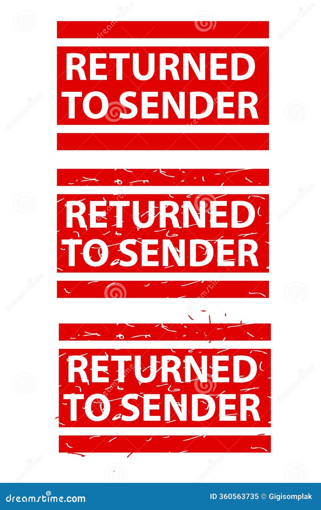Returned To Sender, Simple Vector Rust Dirty Red Simple Rectangle ...