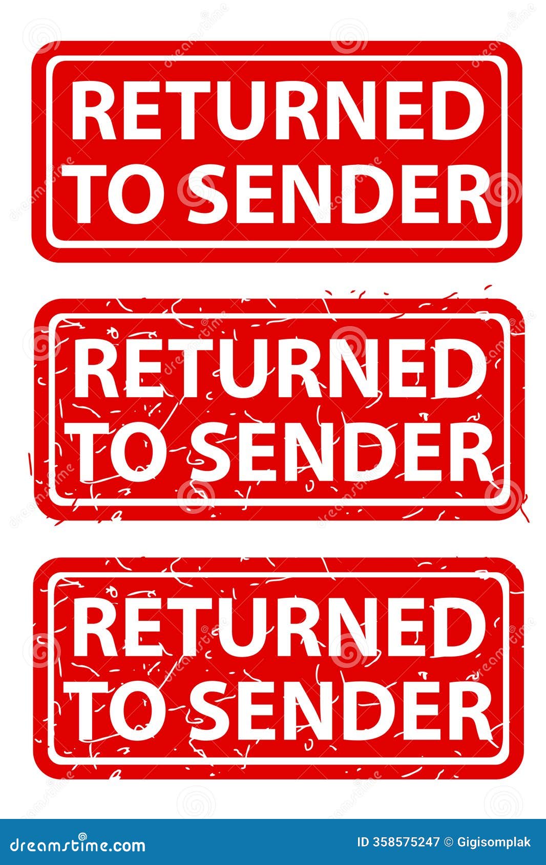 Returned To Sender, Simple Vector Rust Dirty Red Simple Rectangle ...