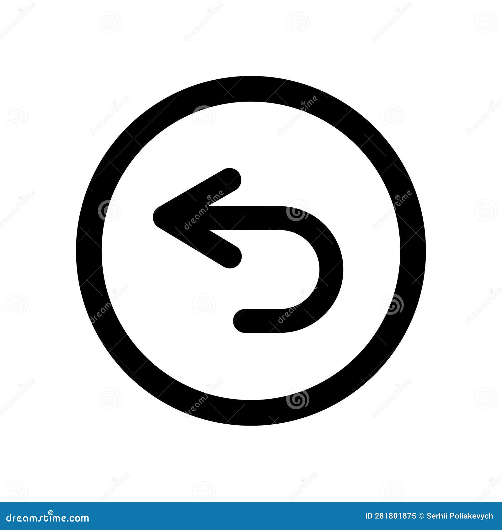 Returning Arrow Icon. Return Arrow Icon. Vector Illustration. Stock ...