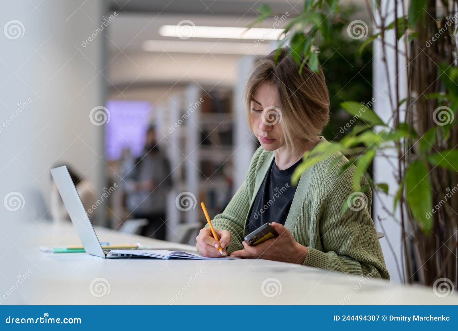 Academic Career. Female University Professor Taking Notes in Day ...