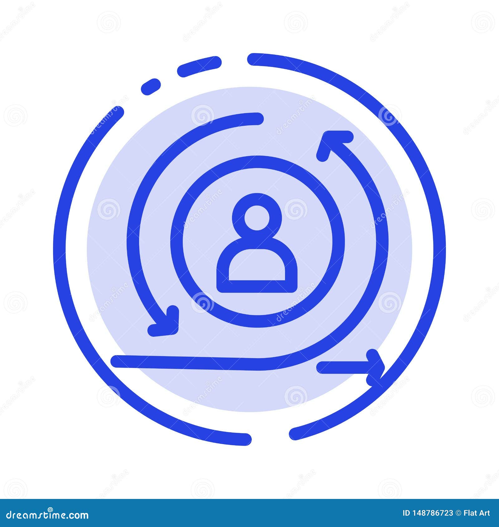 Returning, Visitor, Returning Visitor, Digital Blue Dotted Line Line ...