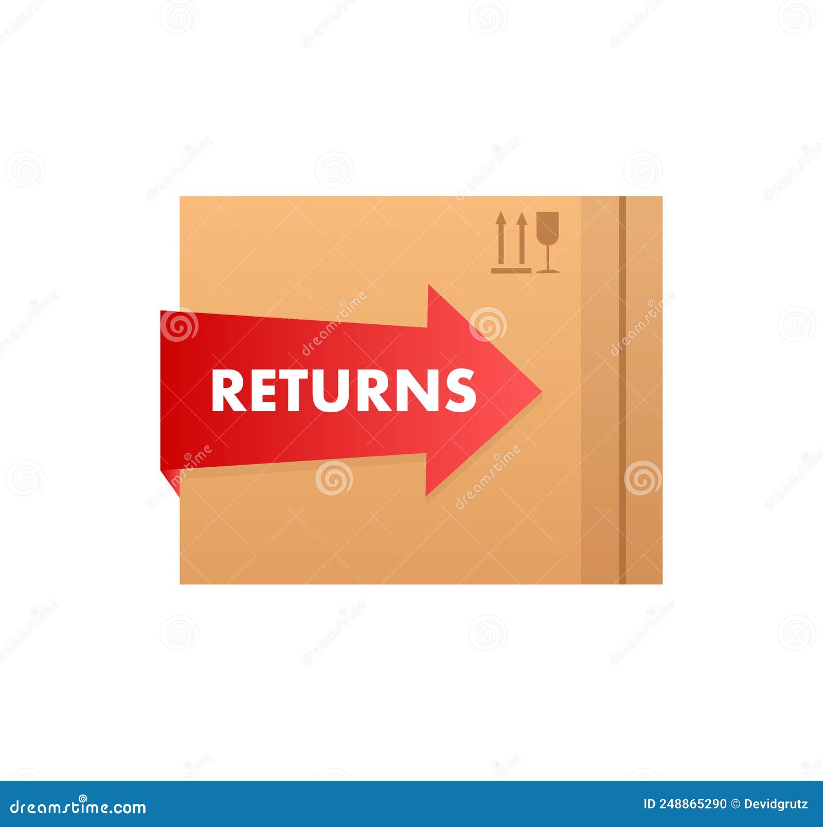 Returns Box, Great Design for Any Purposes. Vector Concept Stock Vector ...