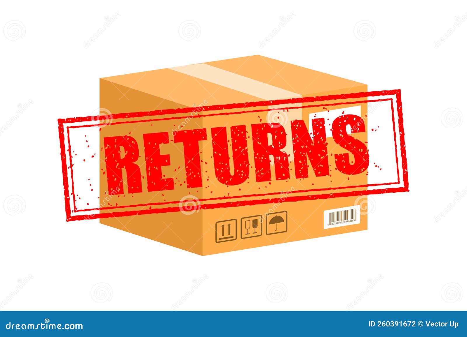 Returns Box, Great Design for Any Purposes. Vector Concept Stock Vector ...