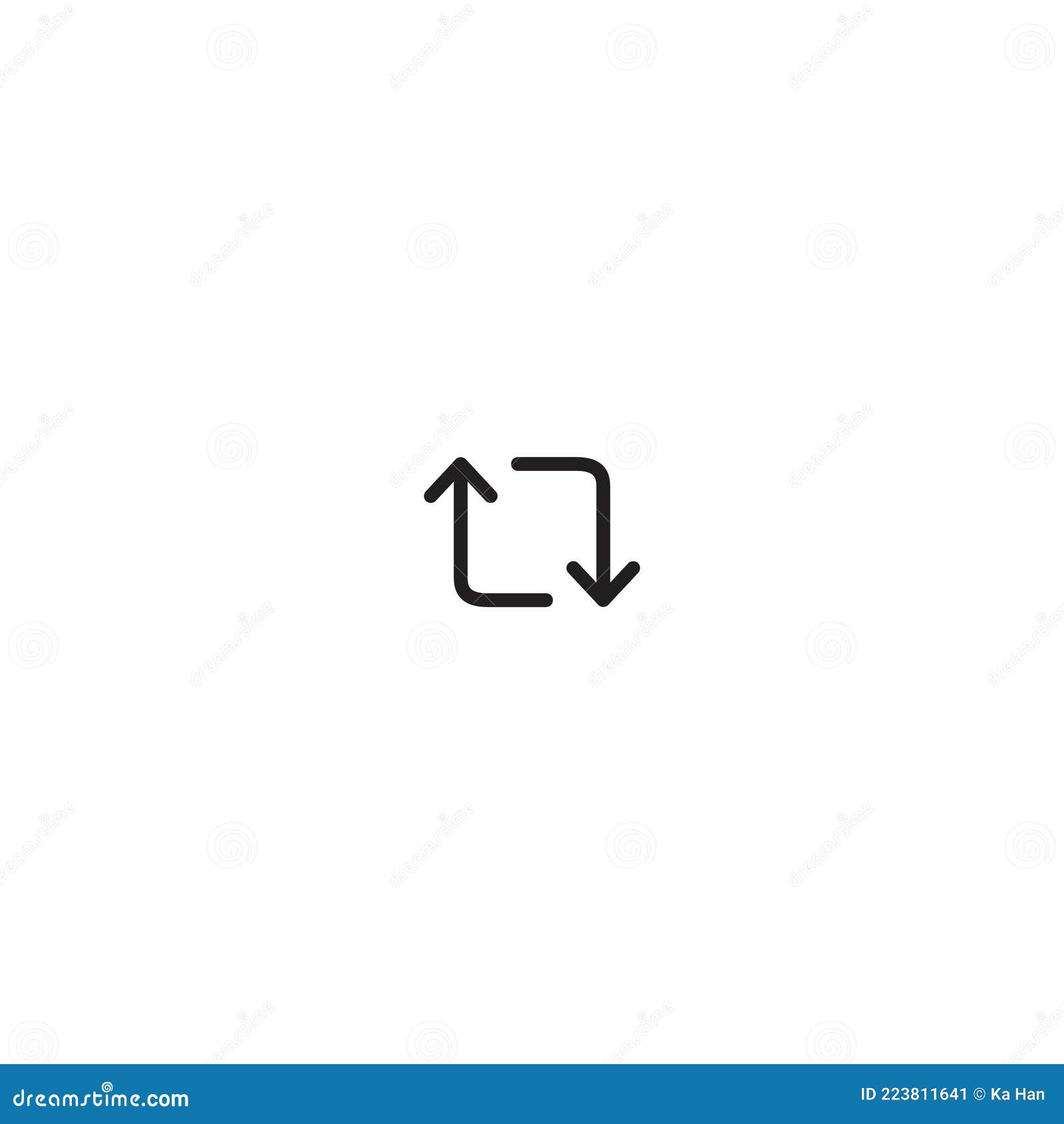 Retweet Icon Vector Isolated on White Background Stock Vector ...