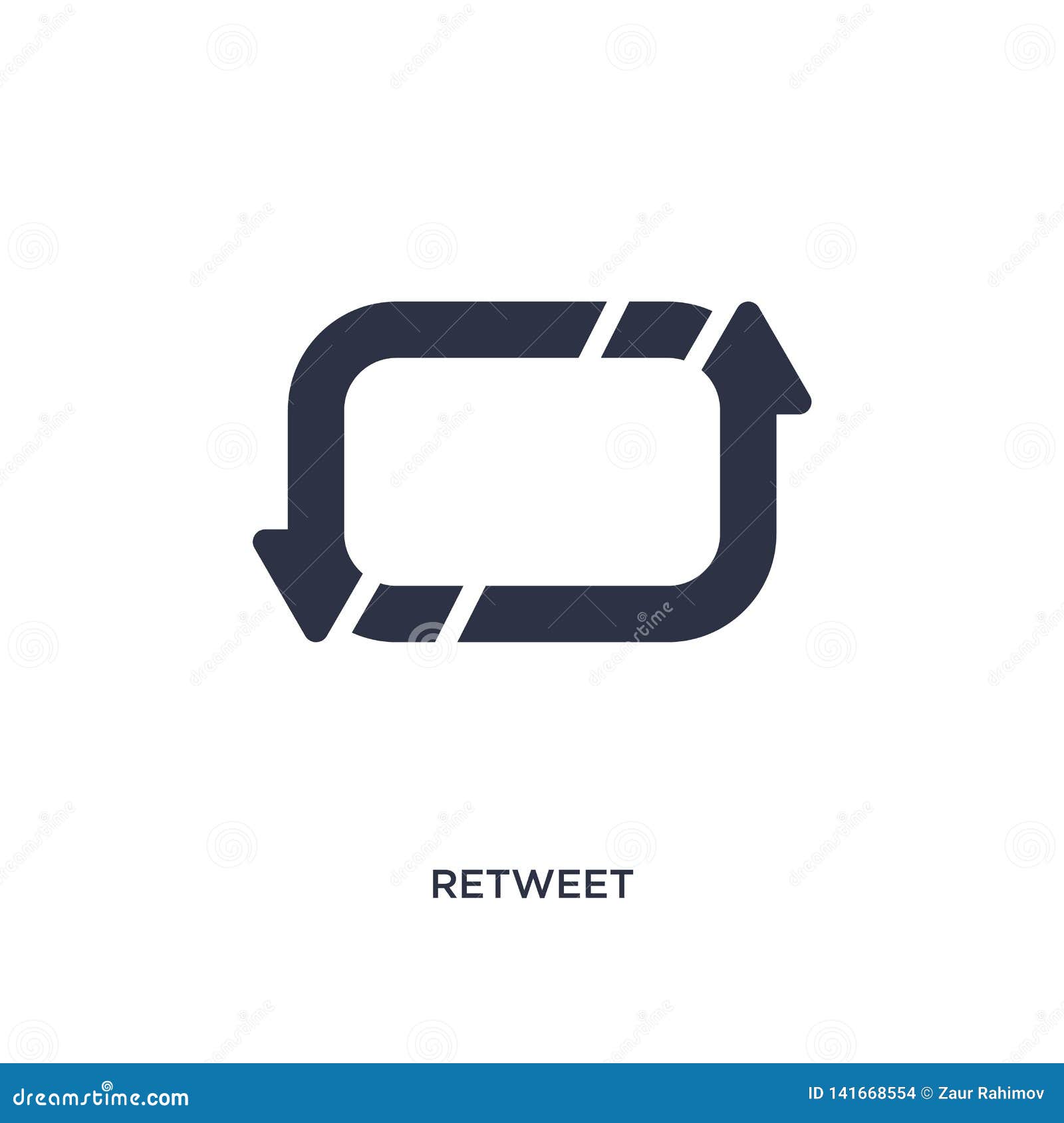 Retweet Icon on White Background. Simple Element Illustration from User ...