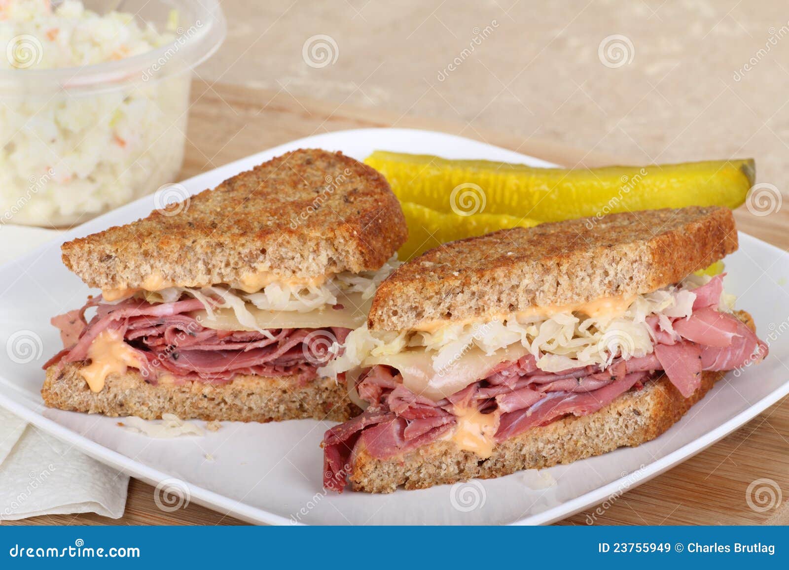 Reuben Sandwich stock image. Image of cheese, meal, beef - 23755949