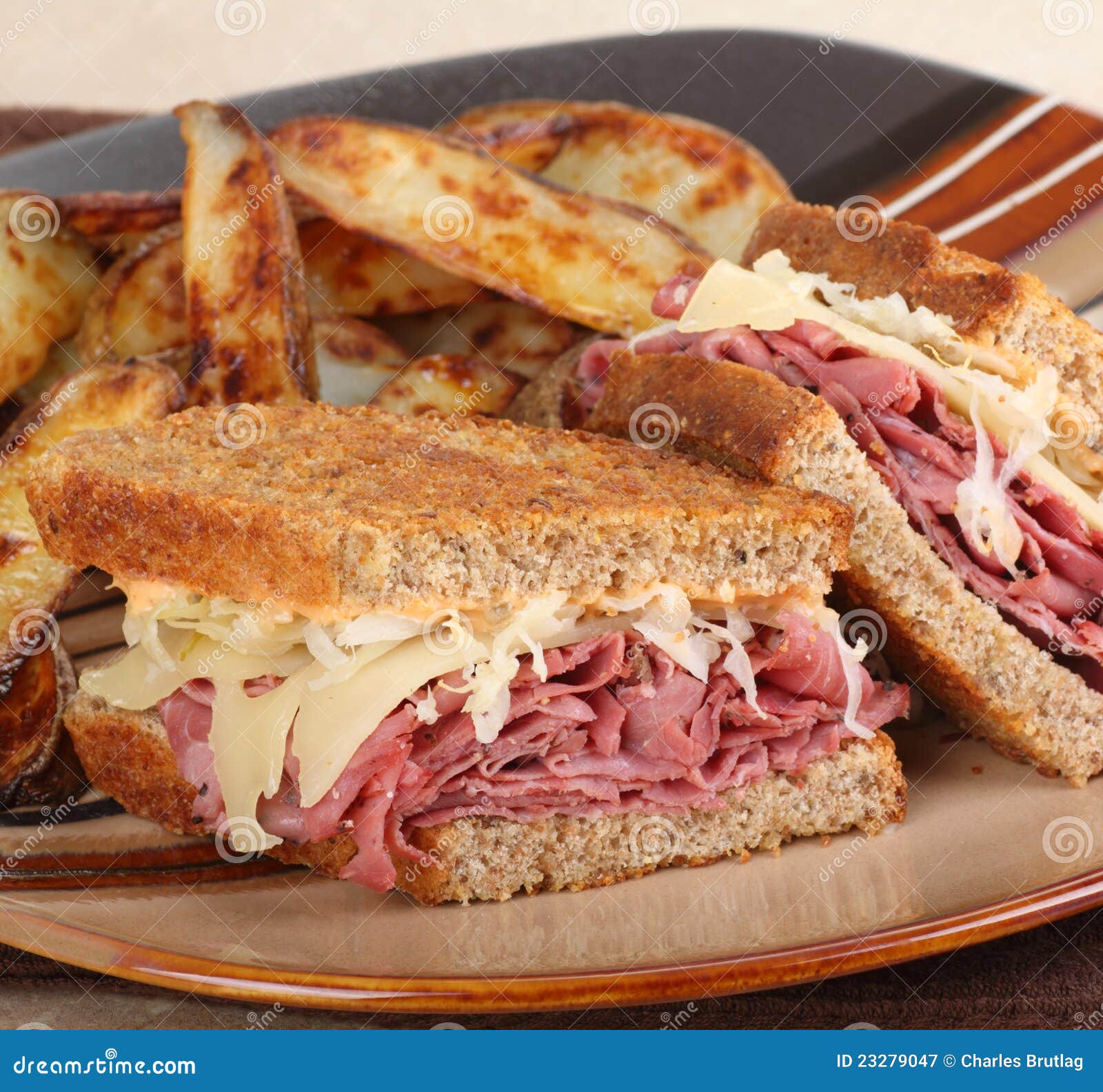 Reuben Sandwich Closeup stock image. Image of bread, closeup - 23279047