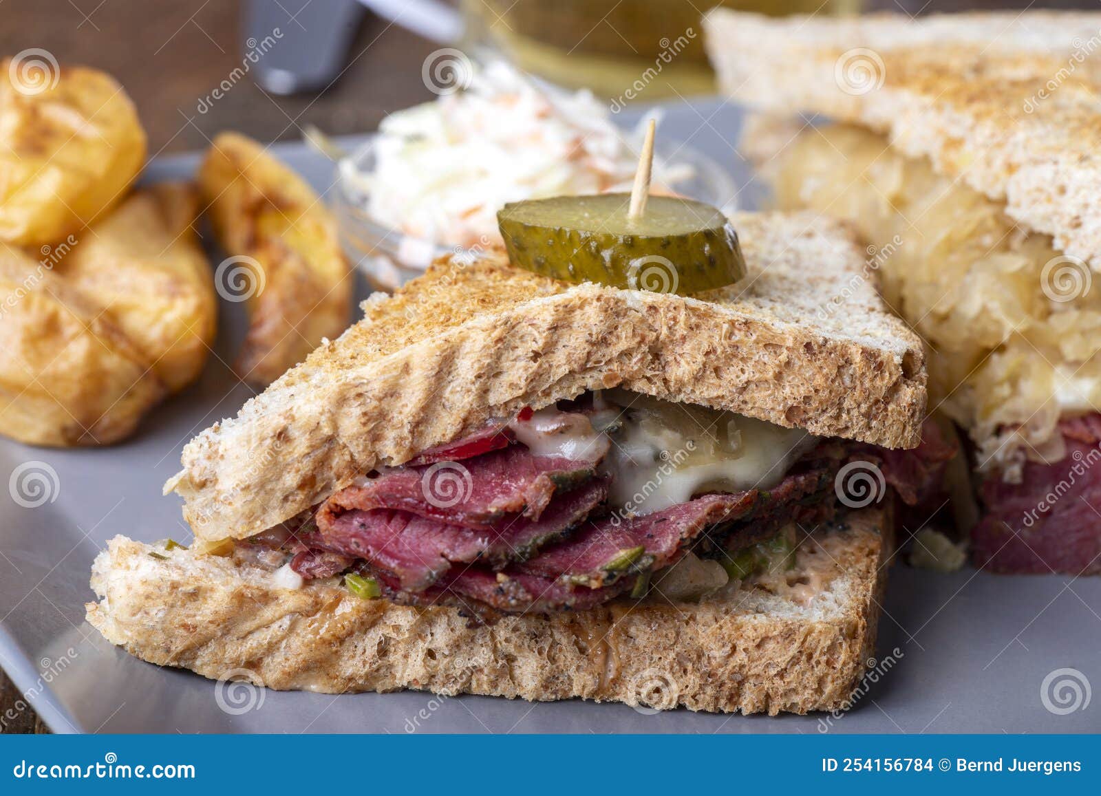 Reuben sandwich stock photo. Image of restaurant, island - 254156784
