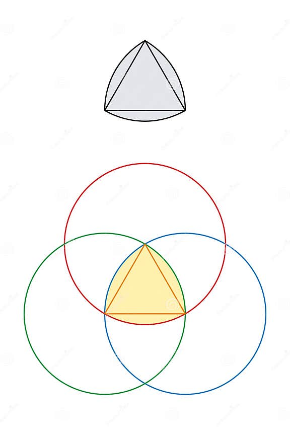 Reuleaux Triangle, Curved Triangle with Constant Width Stock Vector ...