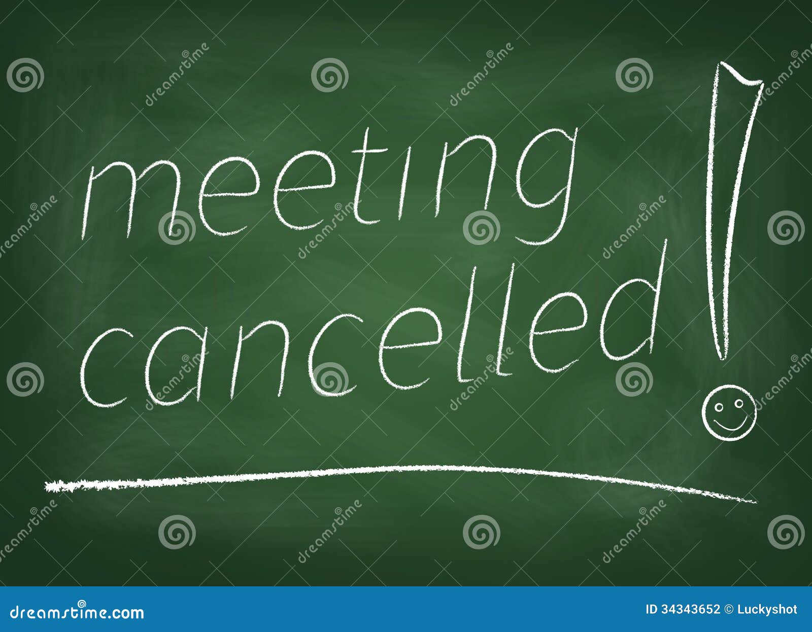Reunión Cancelada En La Pizarra Stock de ilustración - Ilustración de ...
